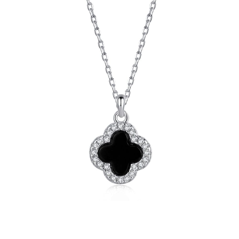 Black Clover Zircon Pendant Necklace - Adorn By Destiny